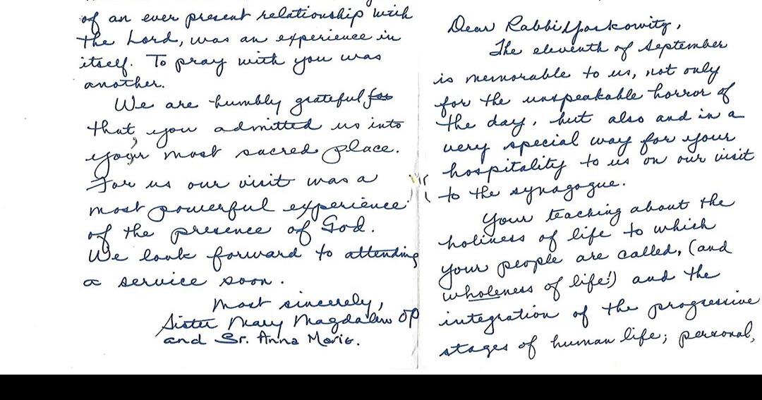 Reflections on 9-11: A Letter to Remember | Opinion | thejewishnews.com