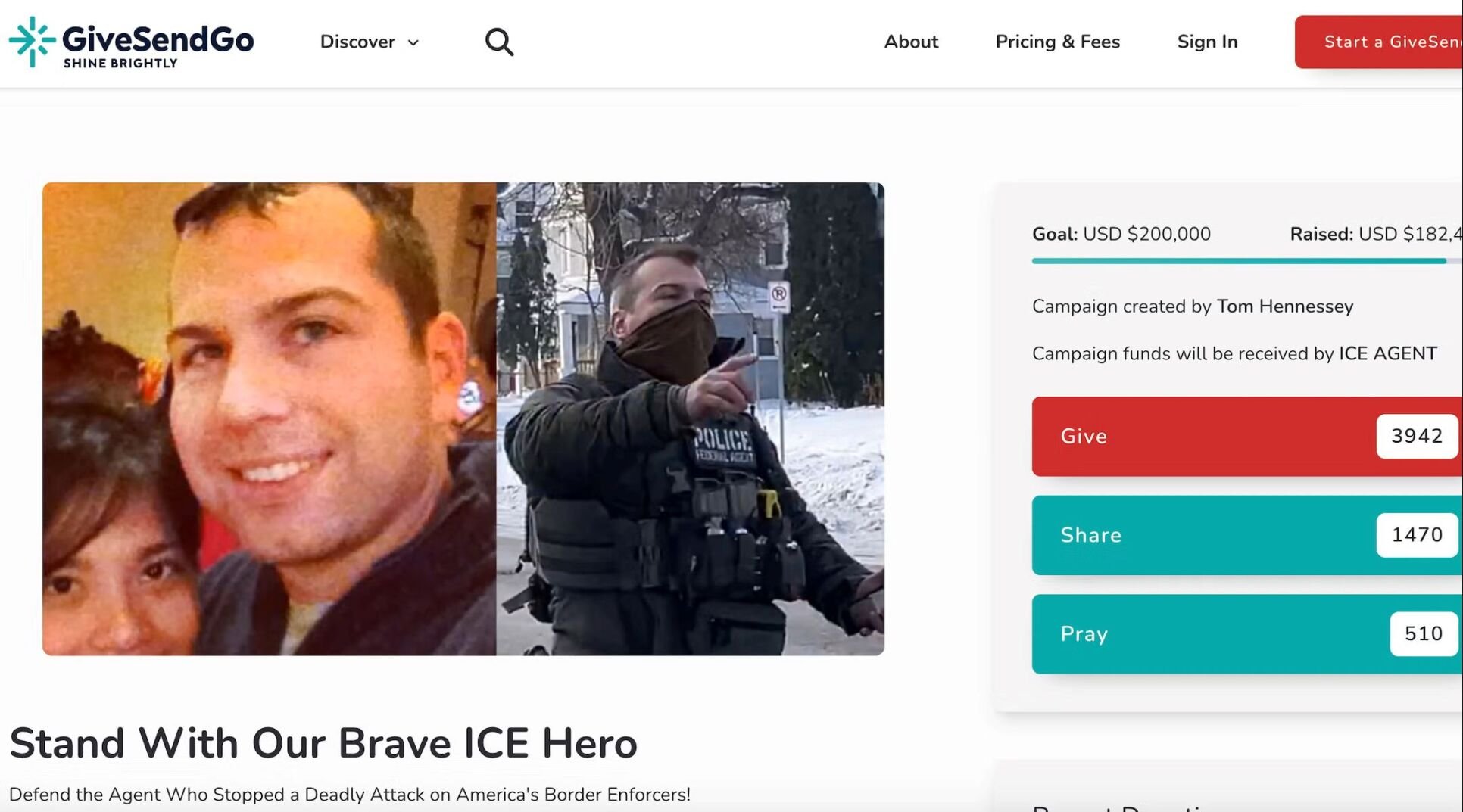 Fundraiser for Ice Agent Who Killed Renee Good Notes — Then Deletes ...