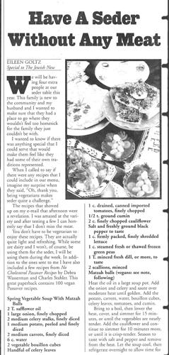 A Delicious Look at 100 Years of Passover Recipes | Judaism ...