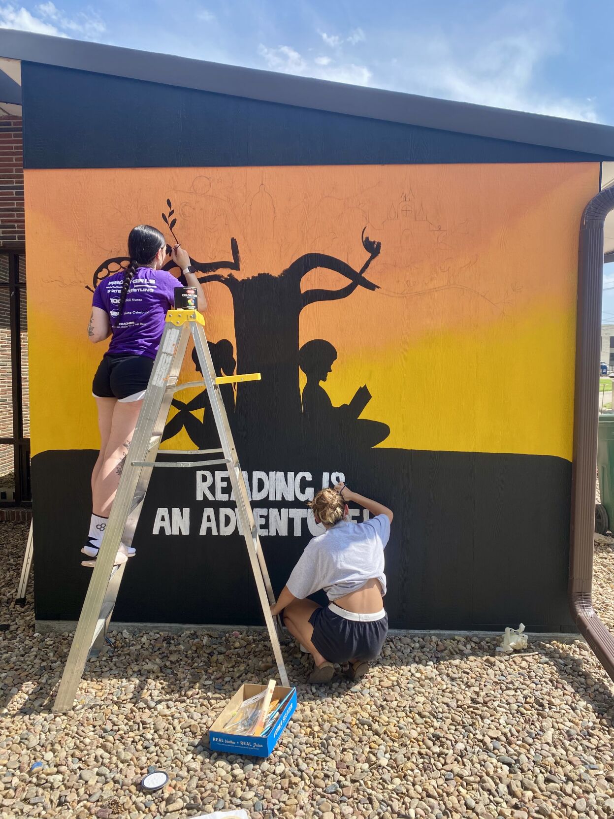 Local Young Artist Completes Mural at Jensen Memorial Library | Local ...