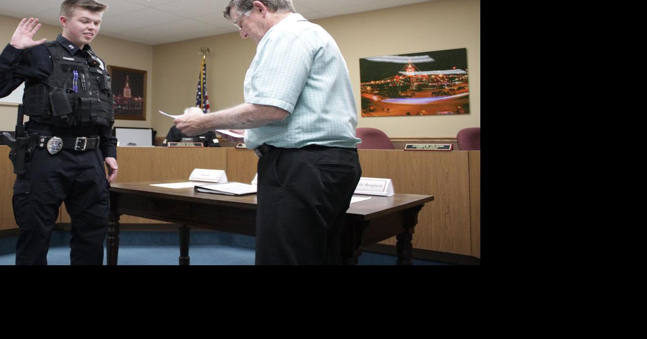 Hansen Sworn In as Minden Police Officer | Local News ...