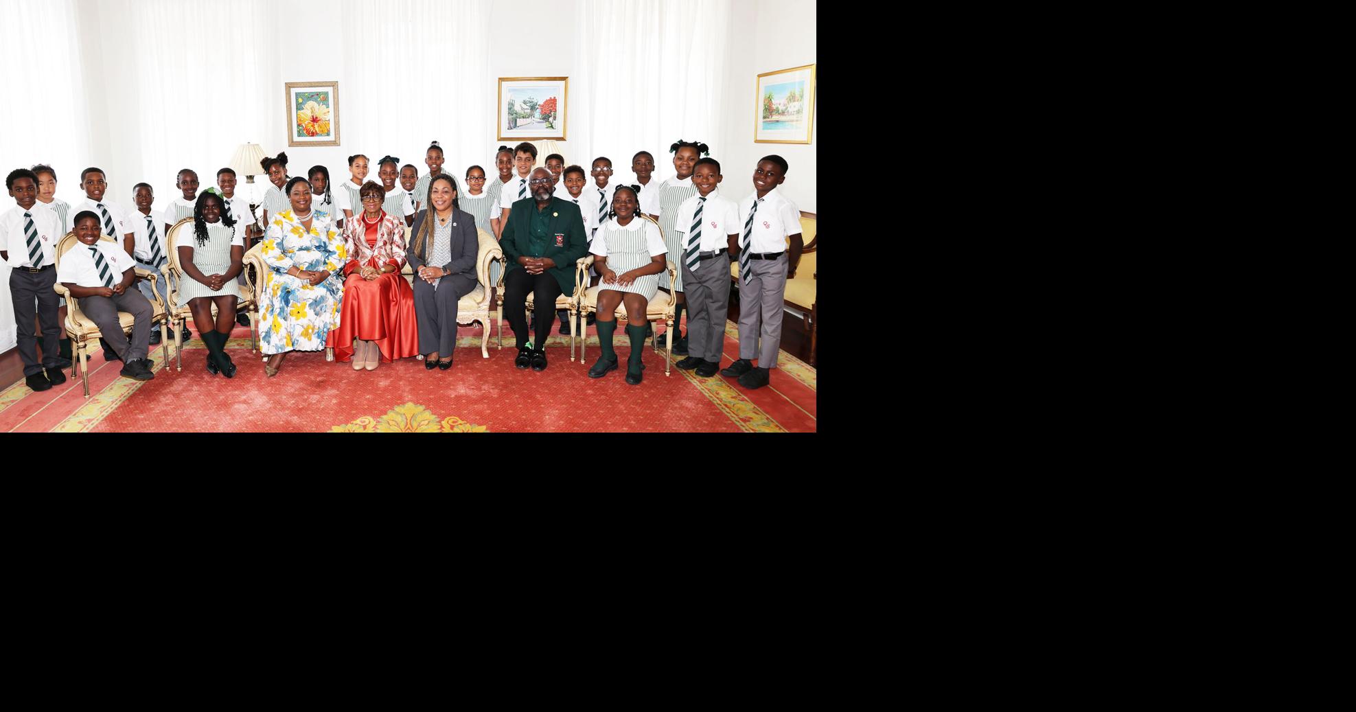 Queen's College fourth-grade students at Government House | Lifestyles ...