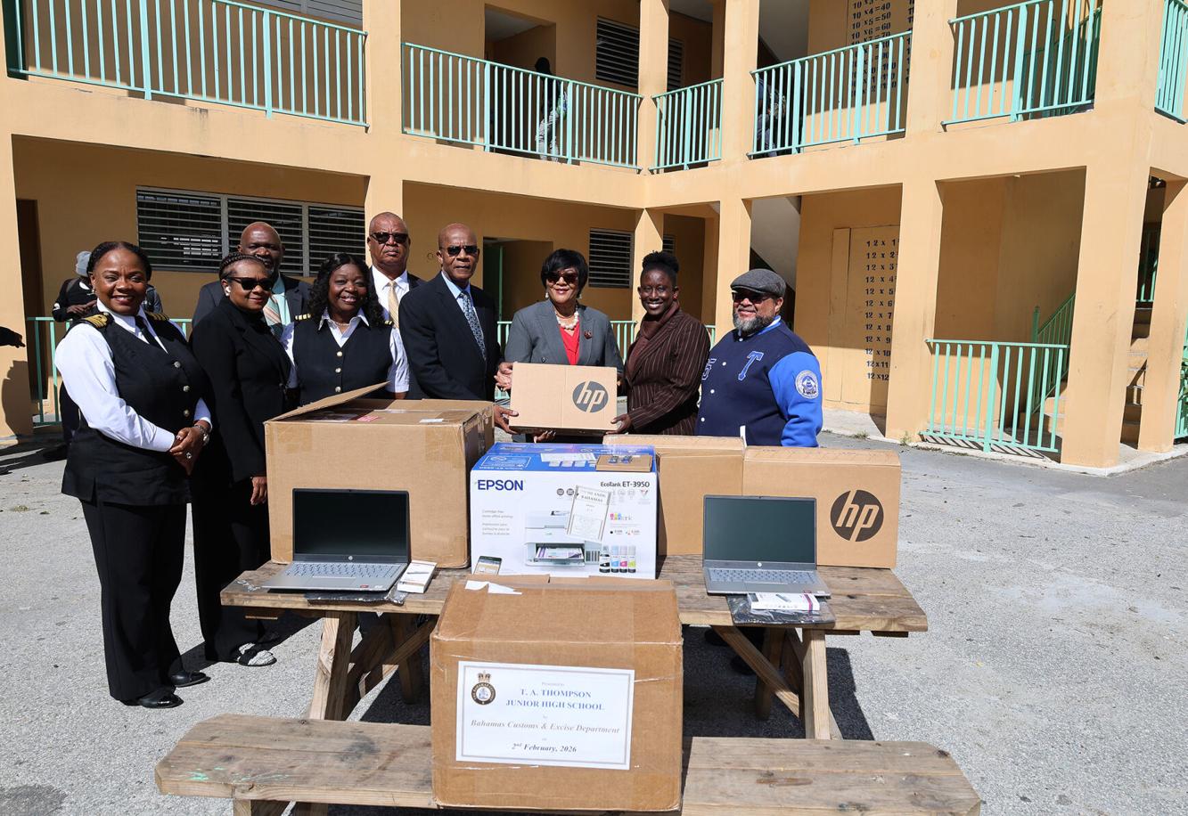 Bahamas Customs and Excise Department makes donation to T.A. Thompson ...