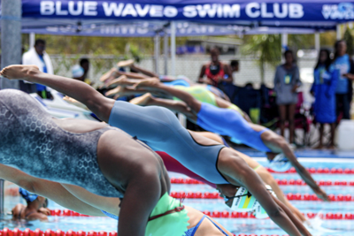 Almost 400 swimmers compete at Blue Waves meet | Sports ...
