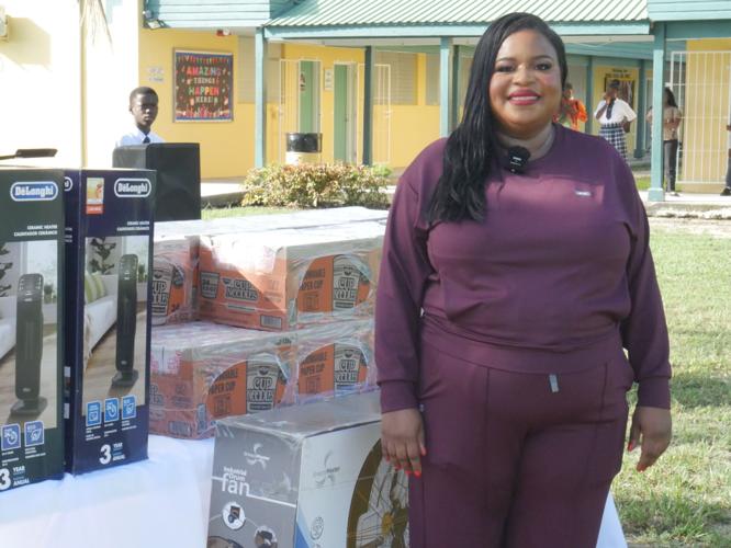 Dr. Charlene Reid extends generosity to Jack Hayward Junior High for a ...