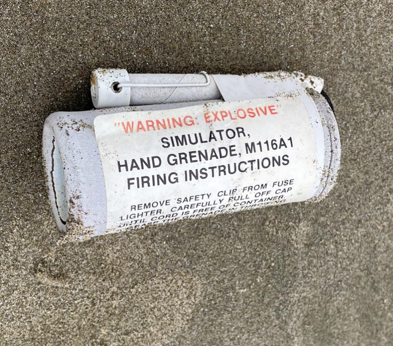 Simulator Hand Grenades: Devices washed ashore at Newport | News ...