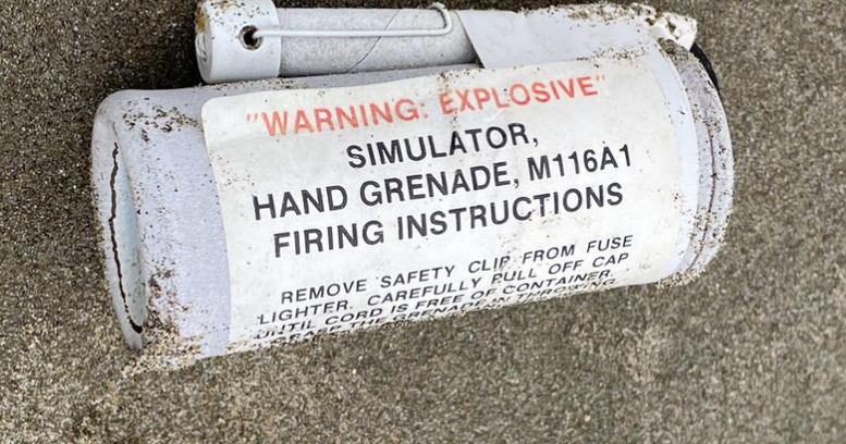 Simulator Hand Grenades: Devices washed ashore at Newport | News ...