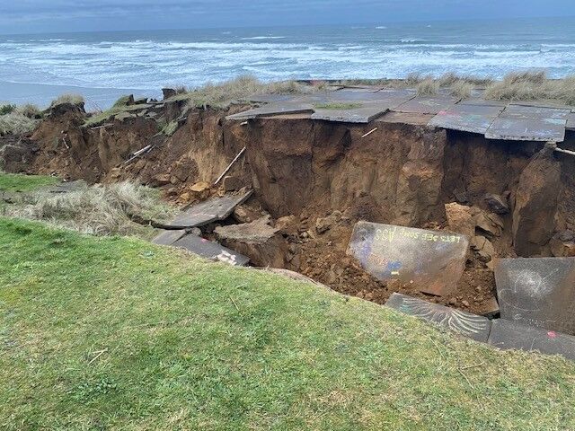 Photos: Popular 'Jump Off Joe' site in Newport affected by landslide ...