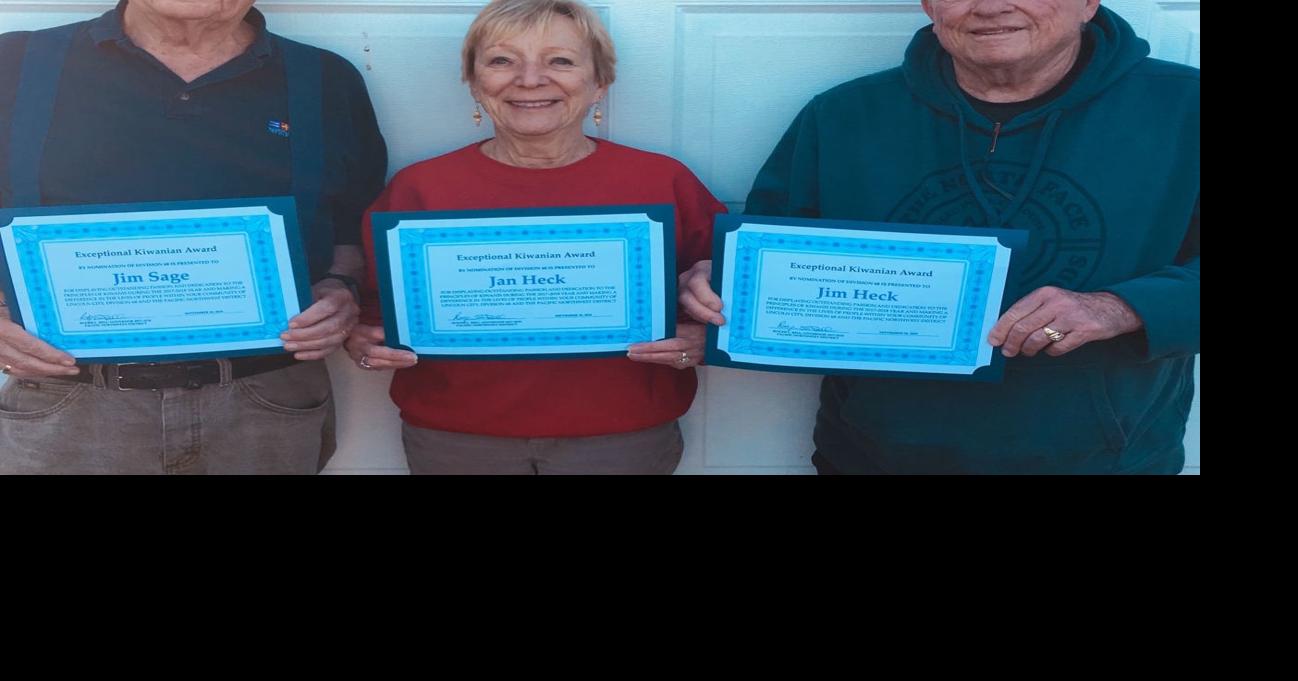 HONORED: Jan and Jay Heck, Jim Sage receive award certificates ...