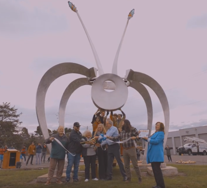 Video / Poppy Dedication: City presents large artwork at Culture Center ...