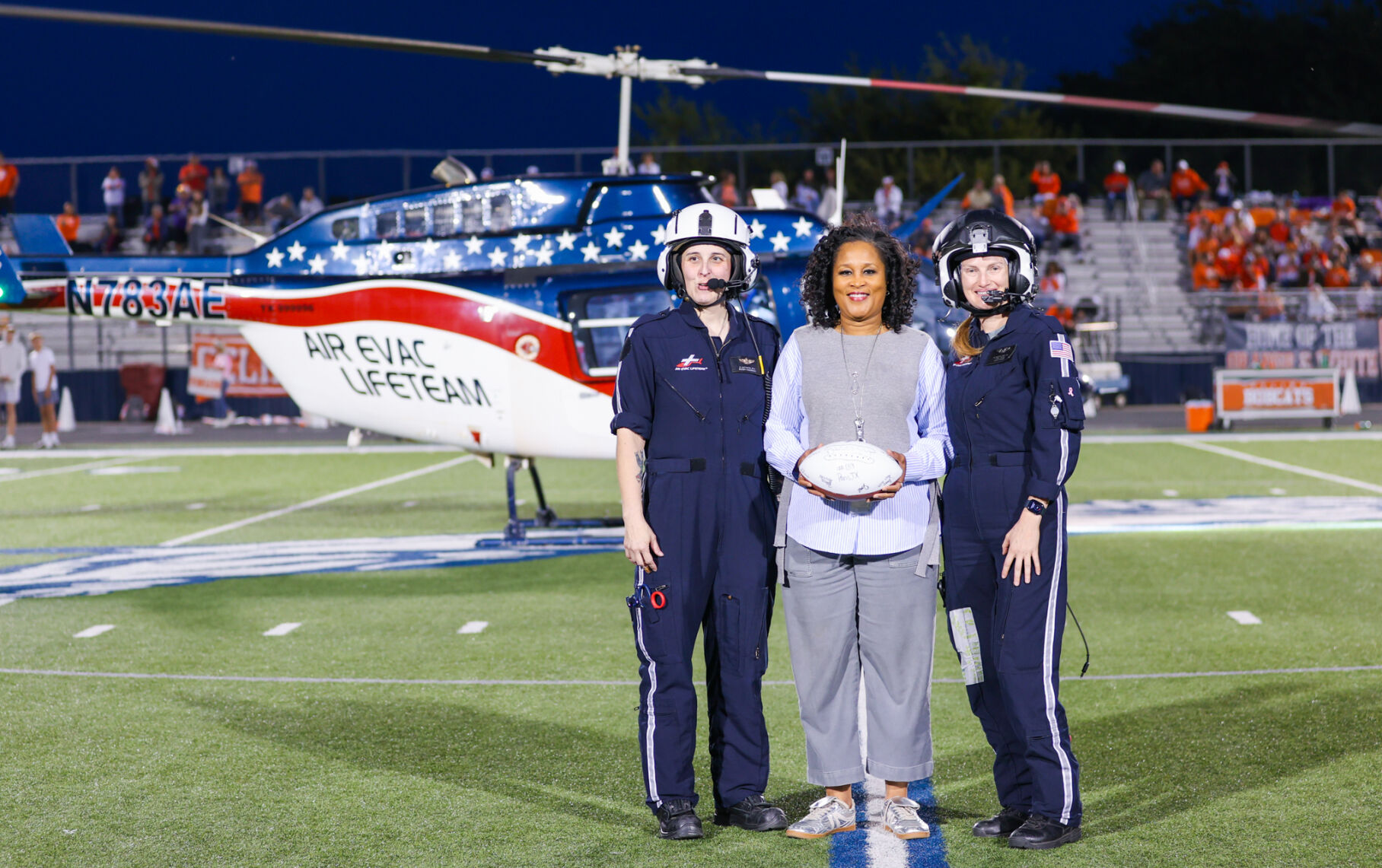 Air Evac Lifeteam delivers game ball to PHS football game | News ...