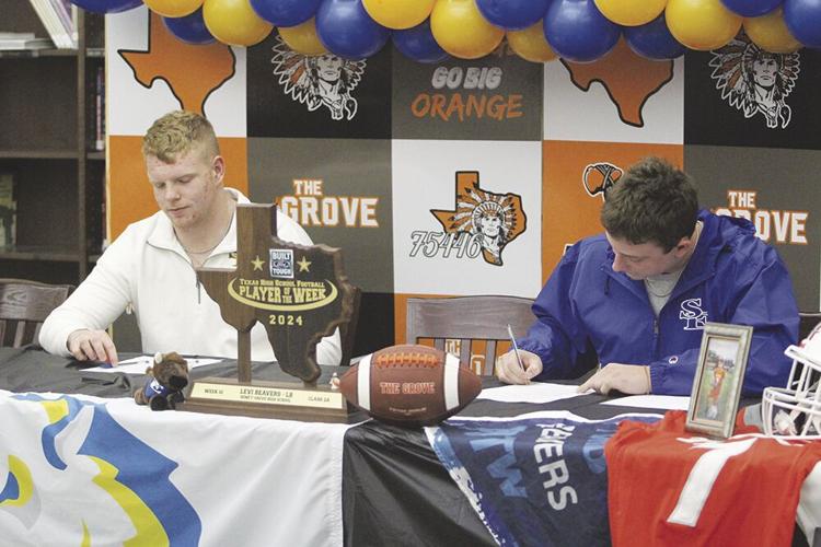 Three cheers: Honey Grove football players sign with SOSU and Austin ...