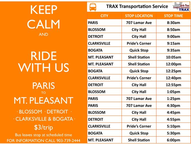 TRAX expands bus service | News | theparisnews.com