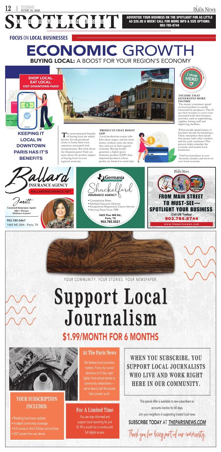 Page A01 | The Paris News | theparisnews.com