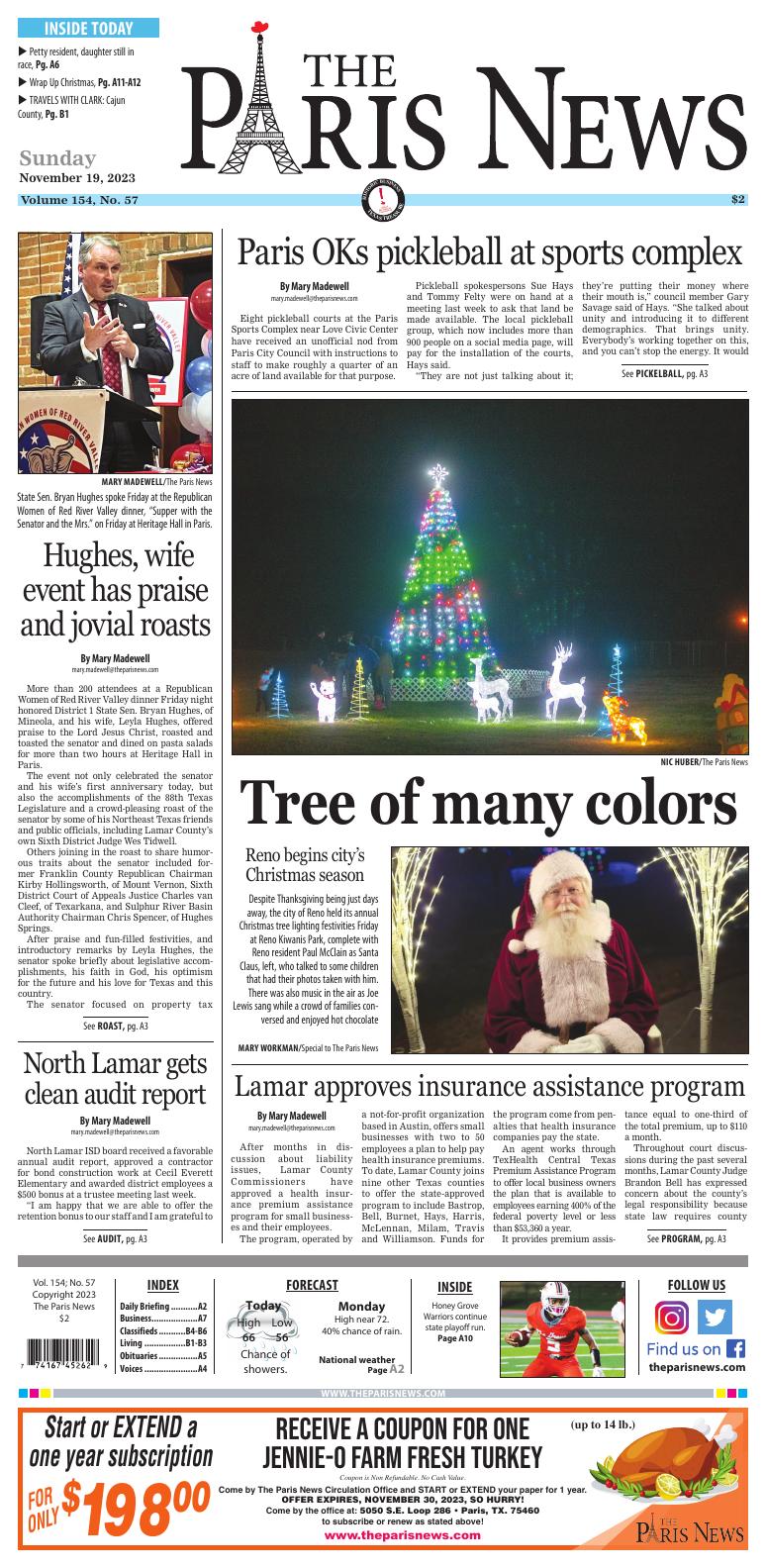 Page A01 | The Paris News | theparisnews.com