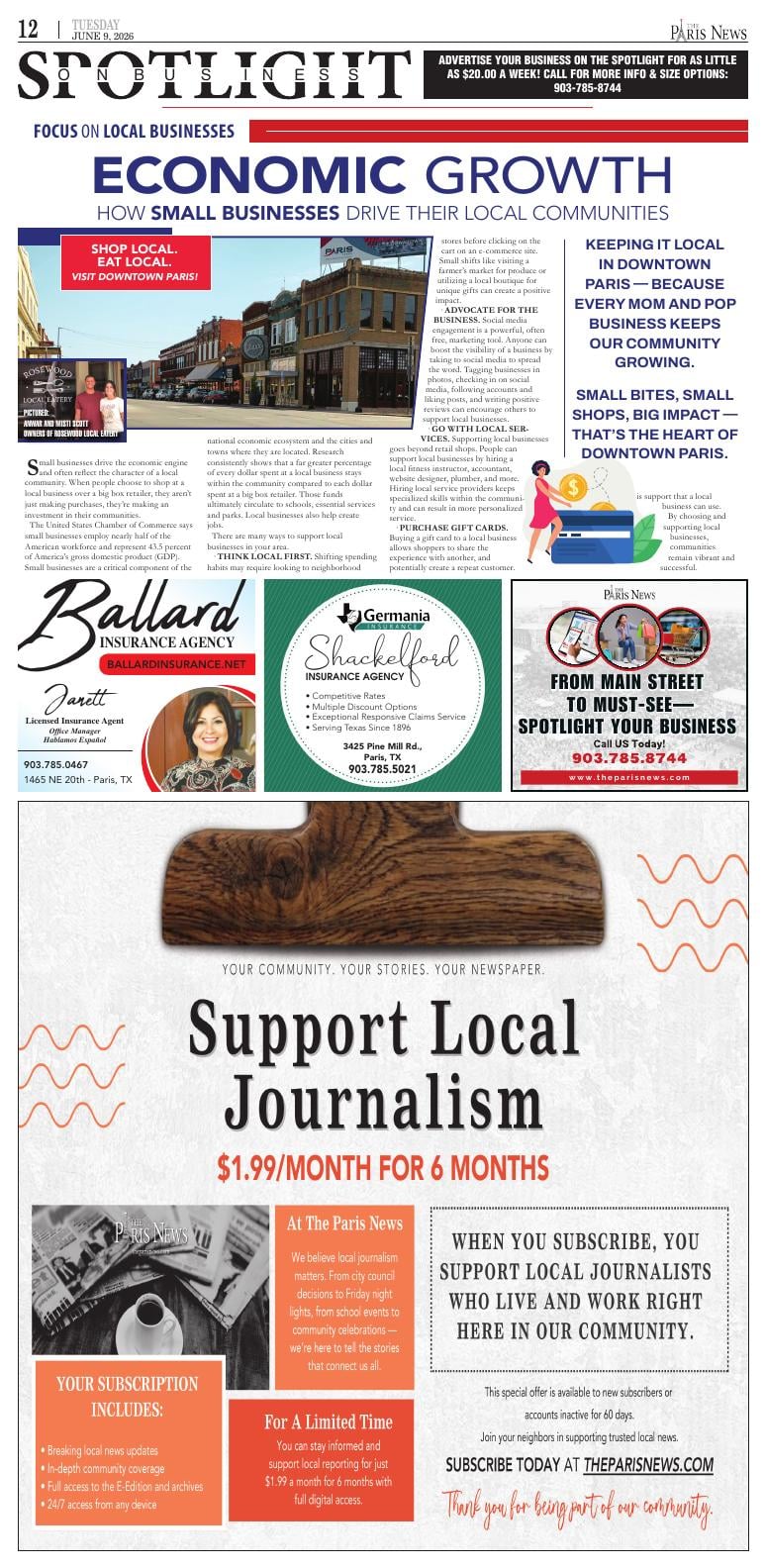 Page A01 | The Paris News | theparisnews.com