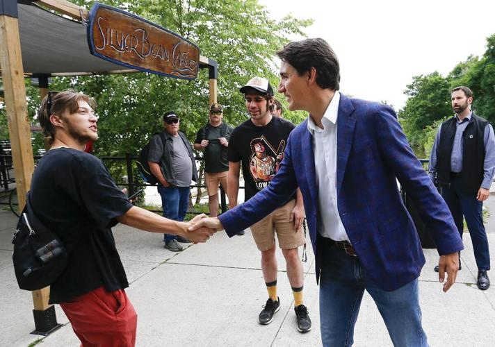 Prime Minister Justin Trudeau meets with Peterborough Mayor Jeff Leal