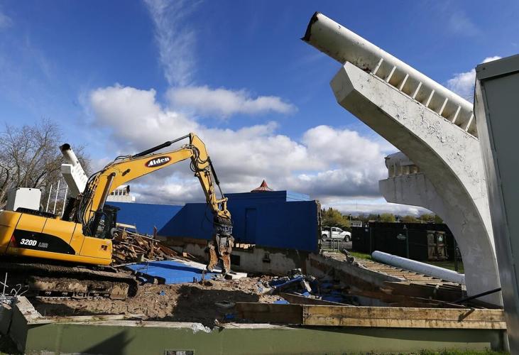 Photos: Demolition begins on Fred Anderson Stage at Del Crary Park in ...