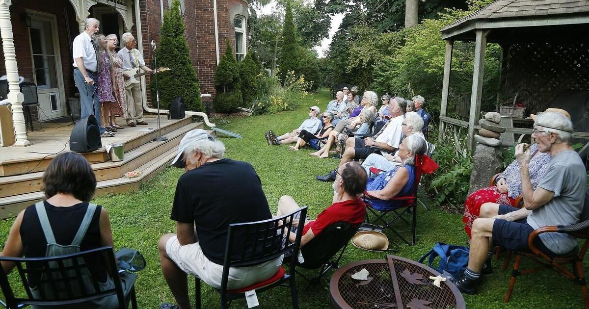 Photos: McDonnel Street Gospel Quartet performs backyard concert in Peterborough