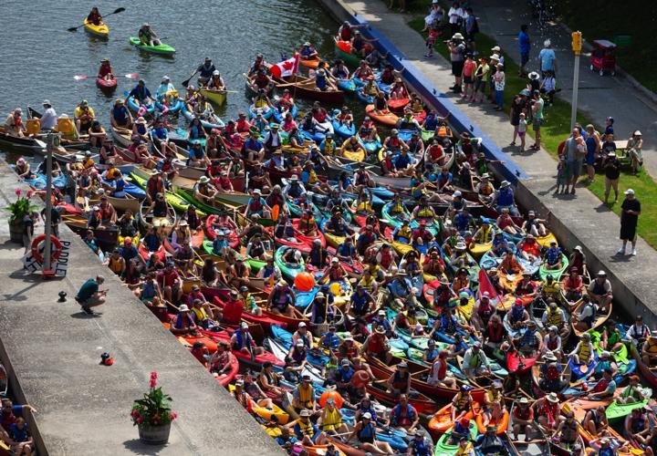 Parks Canada Lock & Paddle event at Peterborough Lift Lock