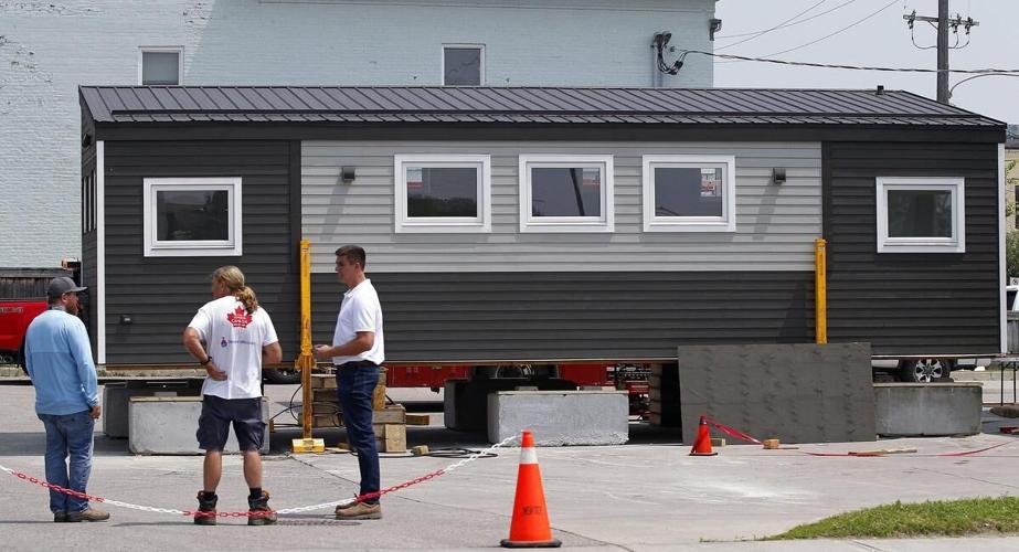 Mobile building set up at CTS site in downtown Peterborough