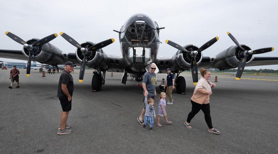 Military planes on display at Peterborough Airport