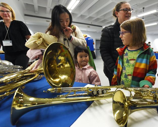 Peterborough Symphony Orchestra attend instrument event