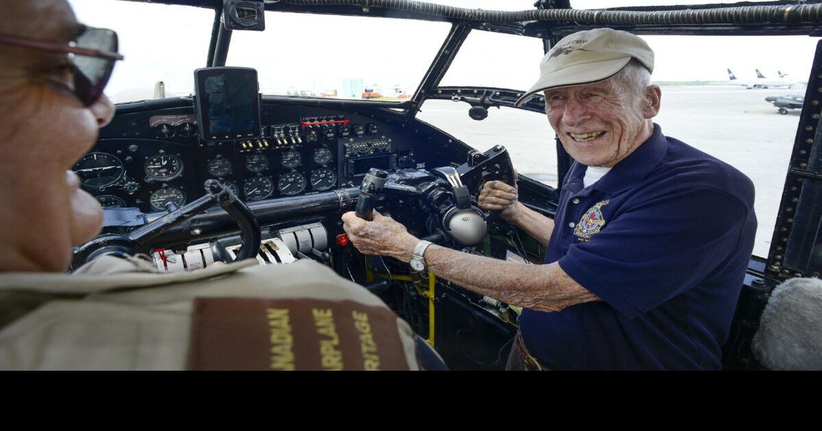 Veteran returns to Lancaster cockpit after 50 years
