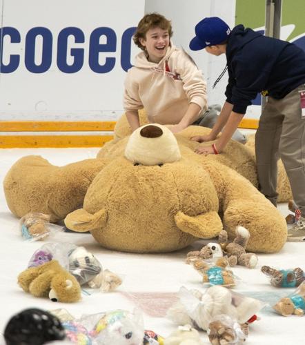 Rookie scores first goal during Teddy Bear Toss game