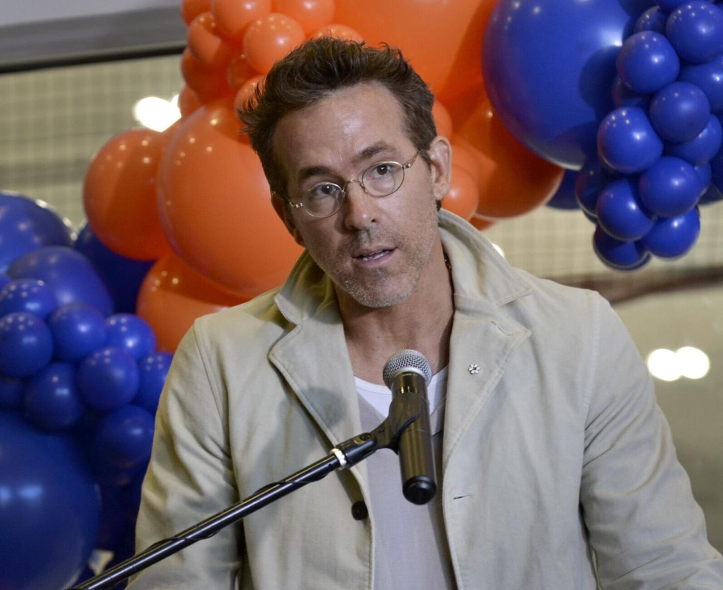 Ryan Reynolds in Cobourg for Grace Bowen Arena dedication