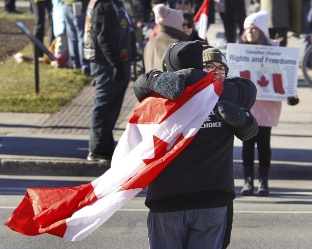 Photos: Rally held in Peterborough to protest Trudeau policies