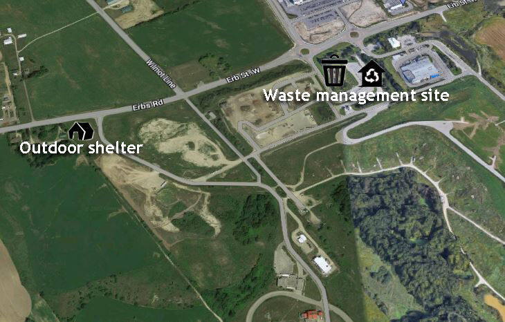 Is the region’s managed outdoor shelter too close to the landfill site?