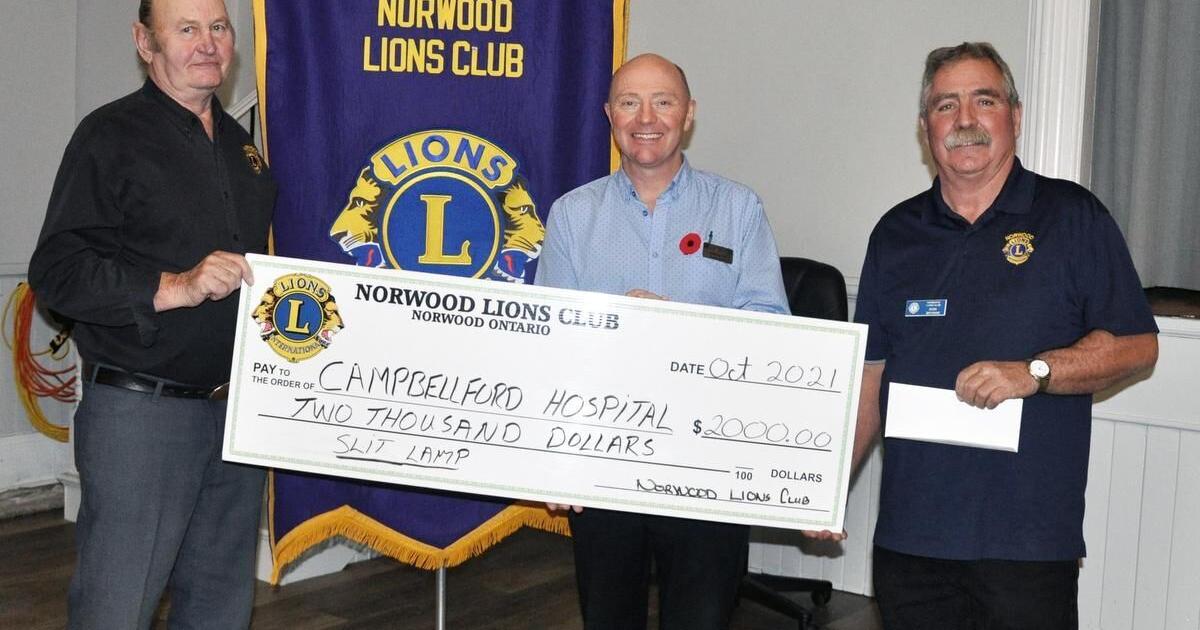 Norwood: Norwood Lions Club supports Campbellford hospital