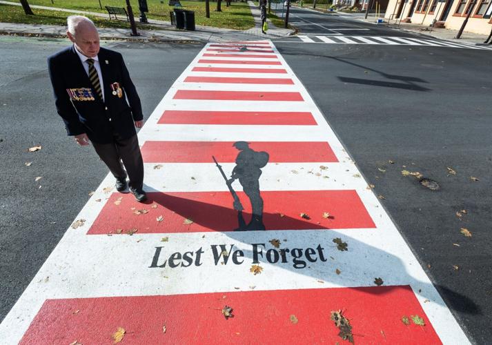 Commemorative crosswalk ready in time for Remembrance Day