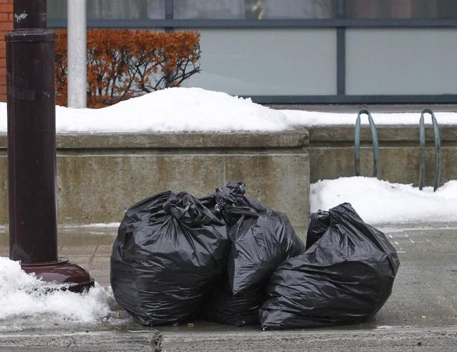 Garbage collection every second week, with clear bags only