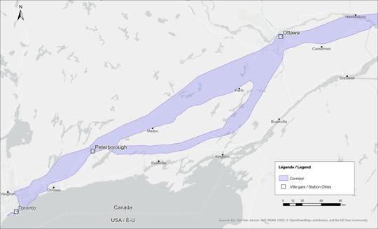 Alto studying two routes between Peterborough and Ottawa
