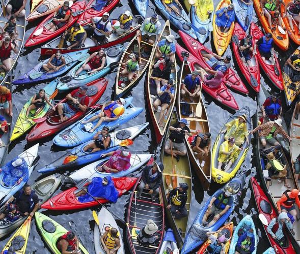 PHOTOS: Hundreds of paddlers stuff lift locks for Lock & Paddle event