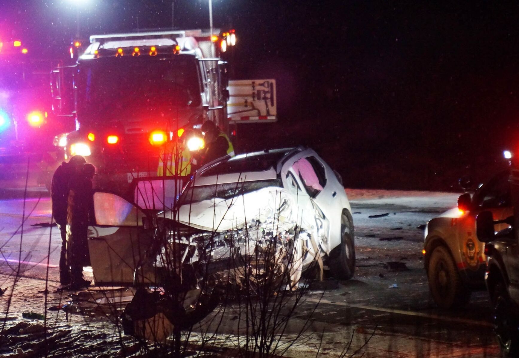 Person airlifted to hospital after head-on collision