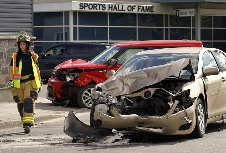 Photos: Two-vehicle collision at Lansdowne and Lock