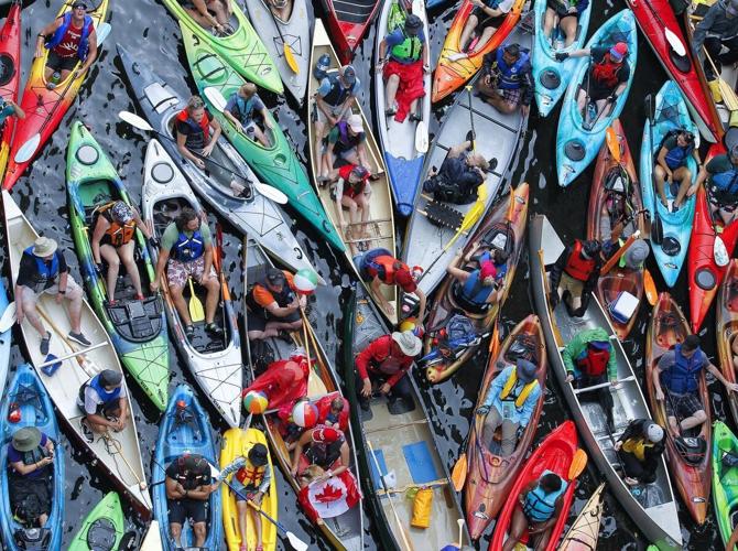 PHOTOS: Hundreds of paddlers stuff lift locks for Lock & Paddle event