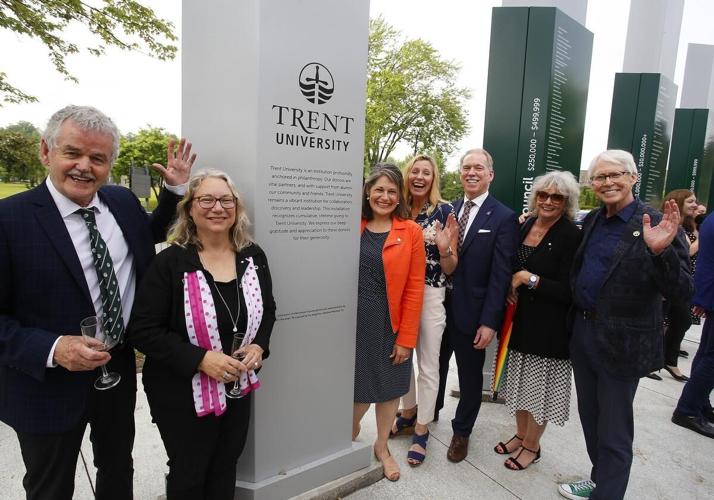 Photos: Six pillars unveiled at Trent University to commemorate $100M ...