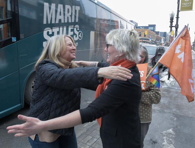 NDP Leader Marit Stiles was in Peterborough Sunday
