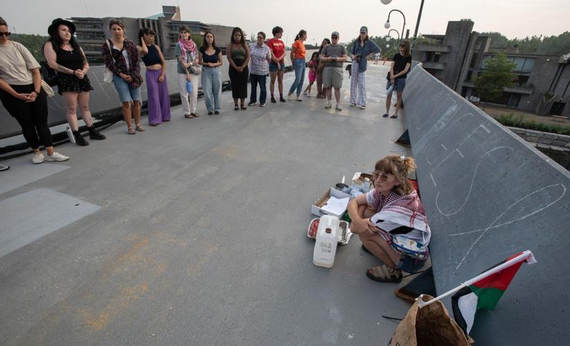 Vigil held at Trent after memorial for Palestine defaced