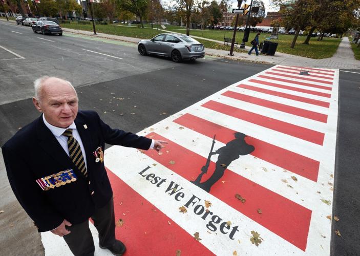 Commemorative crosswalk ready in time for Remembrance Day