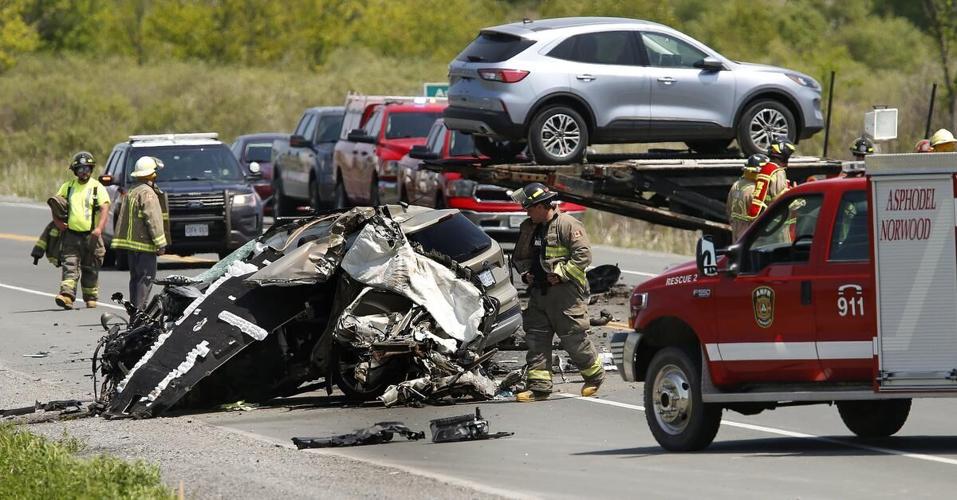 Photos: Fatal head-on crash on Highway 7 east of Peterborough