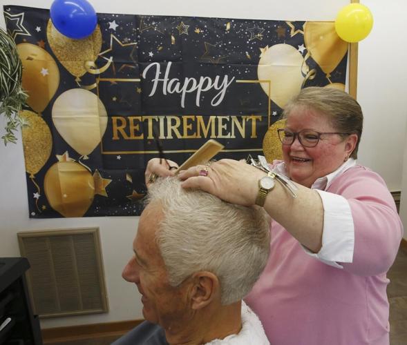 Retirement shear delight for hair designer Laurie Jones