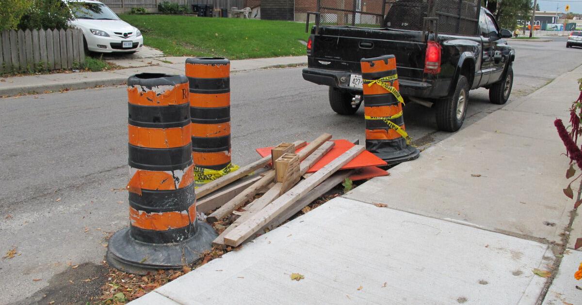 Pylons, road signs overstay their welcome
