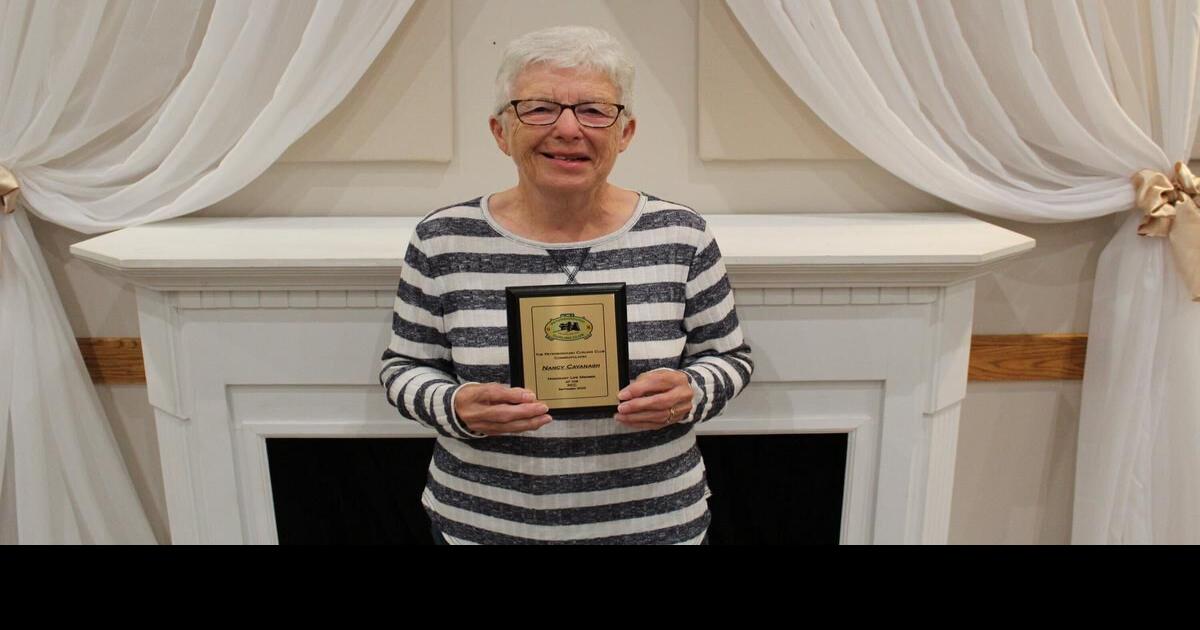Nancy Cavanagh given Honorary Life Membership to curling club