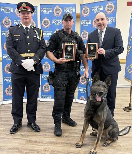 Peterborough Police Staff Sgt. Dan MacLean receives Carol Winter ...