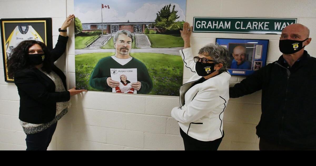 Photos: Portrait remembering teacher Dean Pomeroy unveiled at Westmount ...